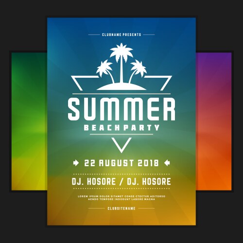 Retro summer design elements Royalty Free Vector Image