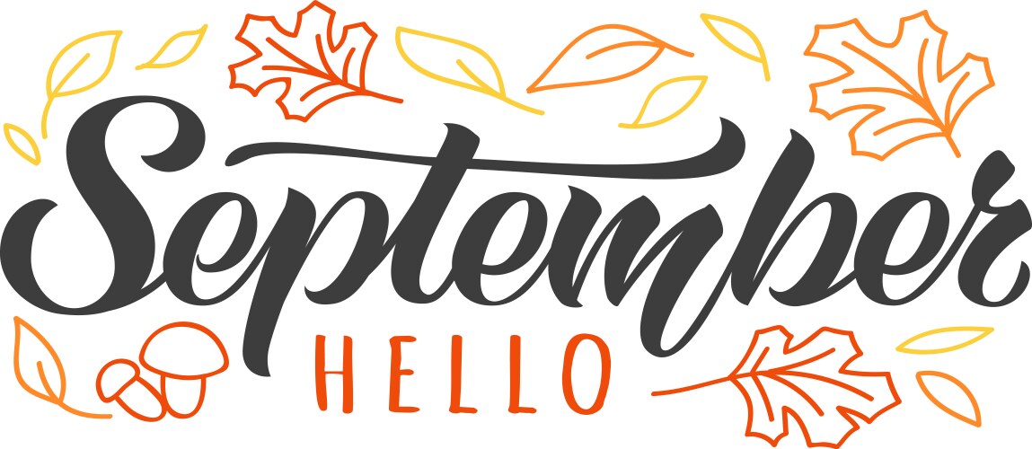 Hand drawn lettering hello summer Royalty Free Vector Image