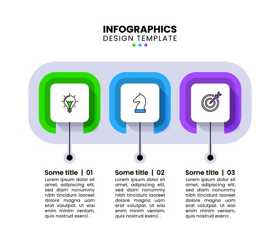 Infographic template 3 banners with text and Vector Image