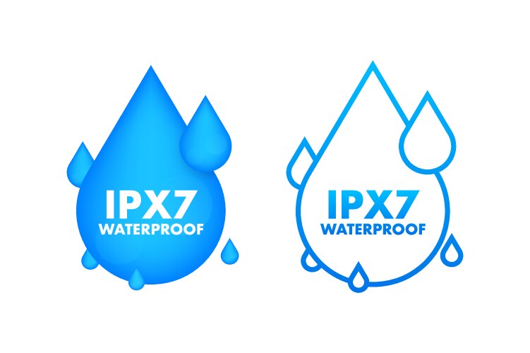 Ip68 waterproof water resistance level Royalty Free Vector