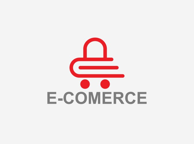 Modern ecommerce store logo Royalty Free Vector Image