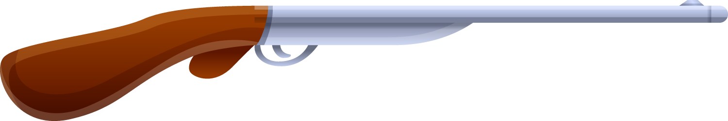 Cartoon golden bullet gun clip art Royalty Free Vector Image