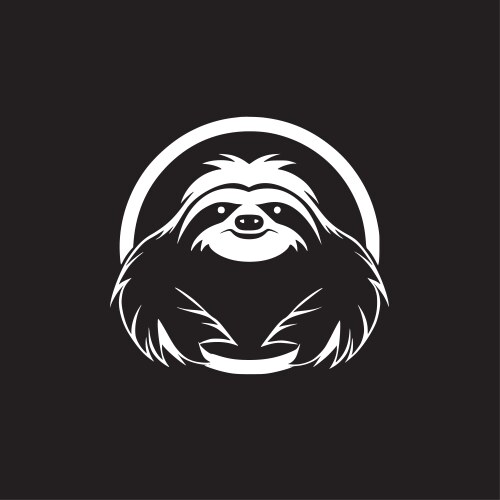 Sloth - minimalist and simple silhouette Vector Image
