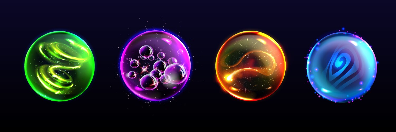 Crystal magic ball glass orb sphere icon Vector Image