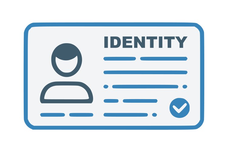 Identification card with profile icon national id Vector Image