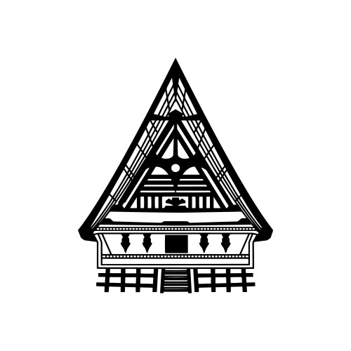 Medan traditional house icon Royalty Free Vector Image