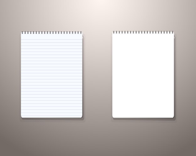 Notepad template realistic blank textbook Vector Image
