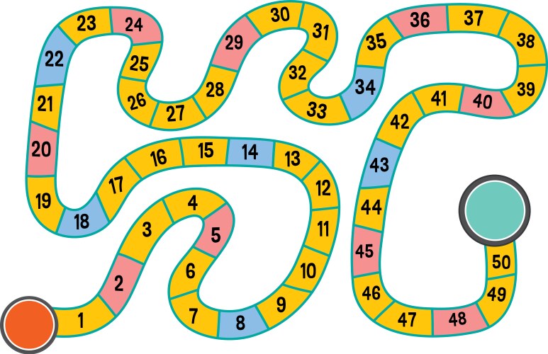 A snake ladder board game Royalty Free Vector Image