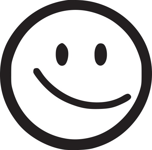 Smiley face - minimalist and simple silhouette Vector Image