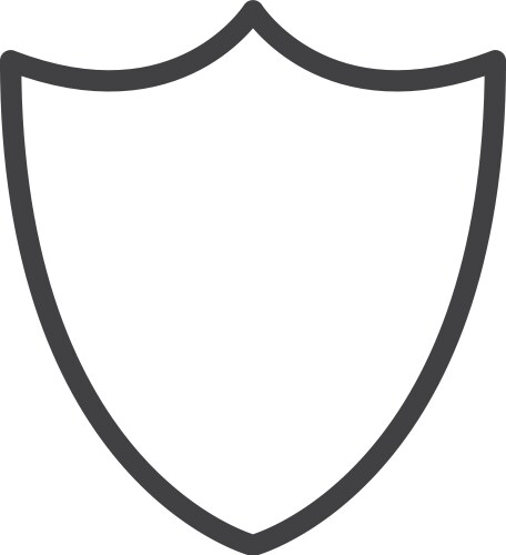Blank shield icon Royalty Free Vector Image - VectorStock