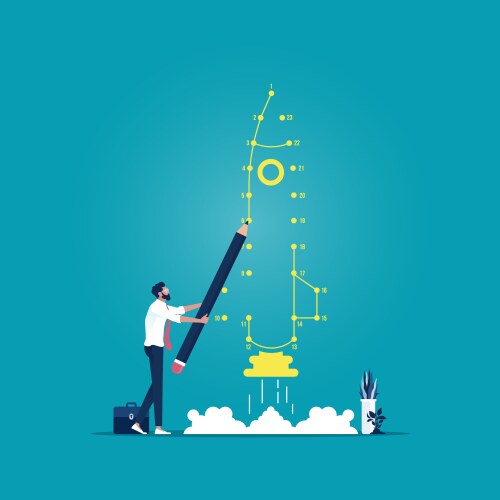 Concept new business project start up Royalty Free Vector