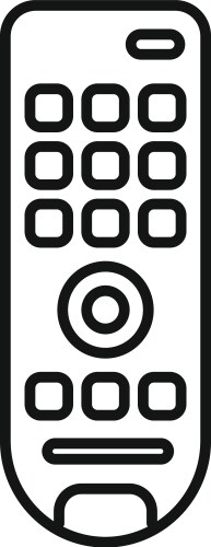 Tv remote control icon outline style Royalty Free Vector