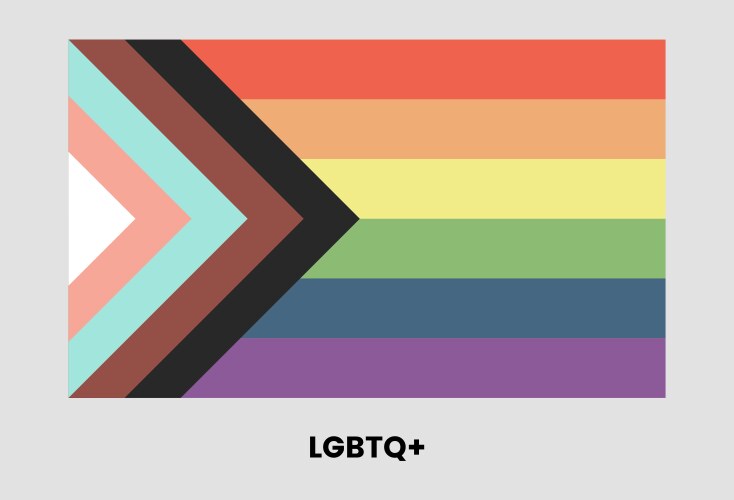Lgbtq progress pride flag icon set Royalty Free Vector Image