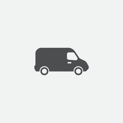 Commercial cargo van isolated icon Royalty Free Vector Image