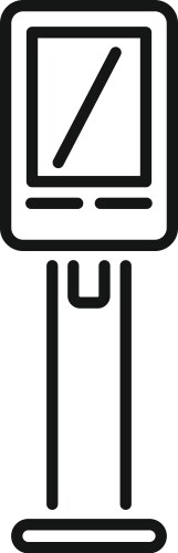 Payment terminal showing processing transaction Vector Image