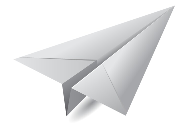 Paper aircraft logo on the blue background Vector Image