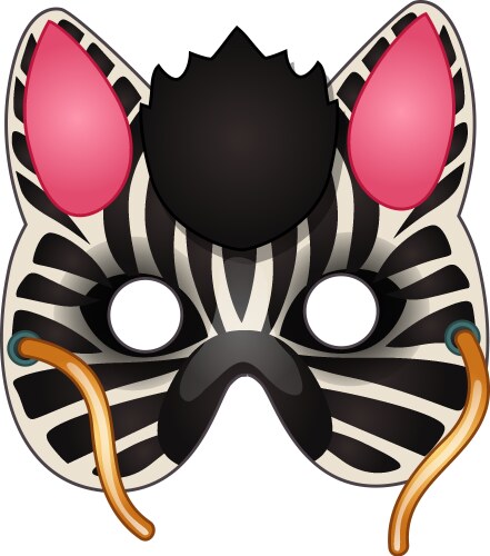 Bird beak mask on face in cartoon style Royalty Free Vector