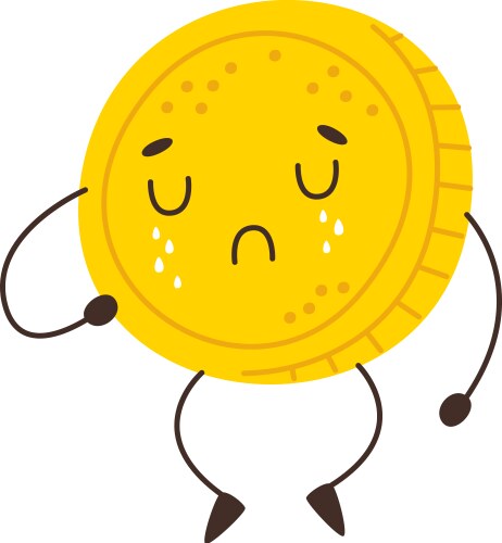 Coin cartoon character Royalty Free Vector Image