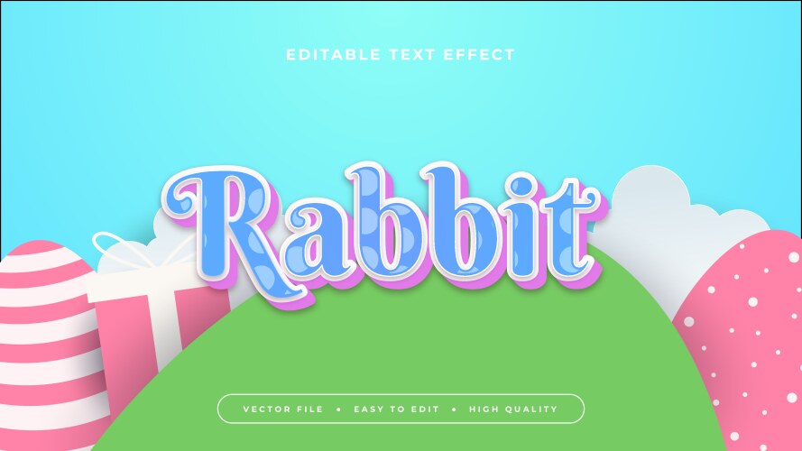 Colorful legacy 3d editable text effect - font Vector Image