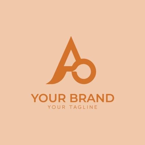 Creative and elegant letter ab logo design Vector Image