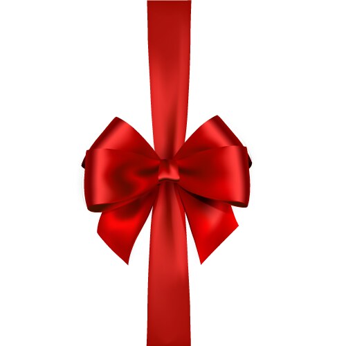 Pink satin bow ribbon with knot Royalty Free Vector Image