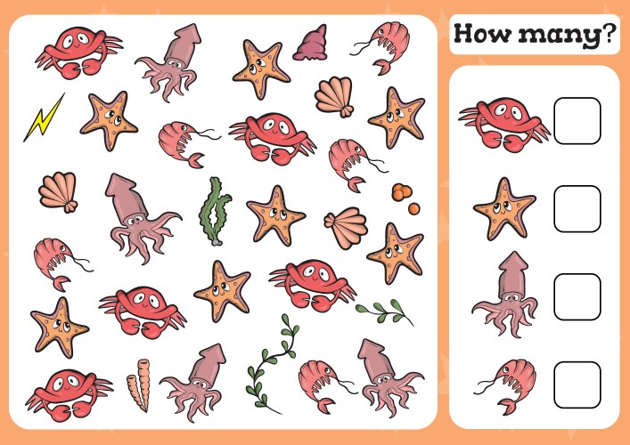 Find and count game Royalty Free Vector Image - VectorStock