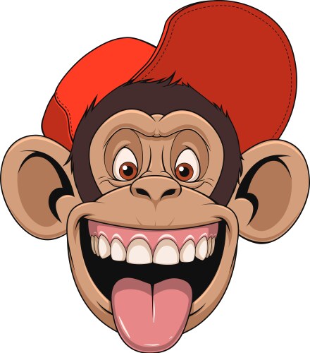 Monkey head logo Royalty Free Vector Image - VectorStock