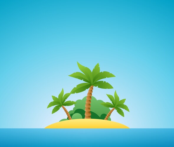 Tropical Beach Royalty Free Vector Image Vectorstock