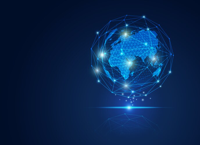 Global network connection world wide web Vector Image