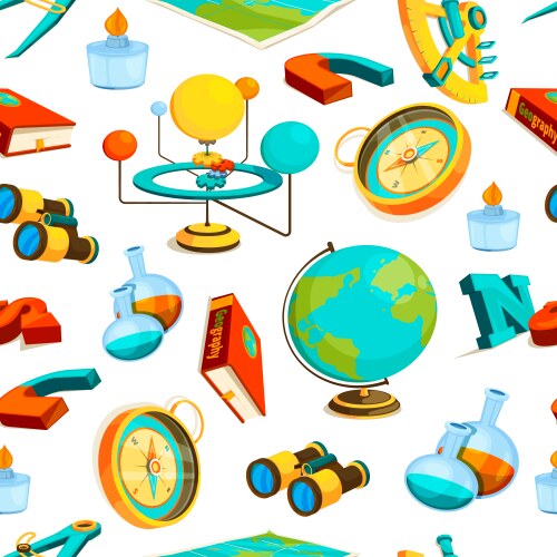 Science icons cartoon set Royalty Free Vector Image