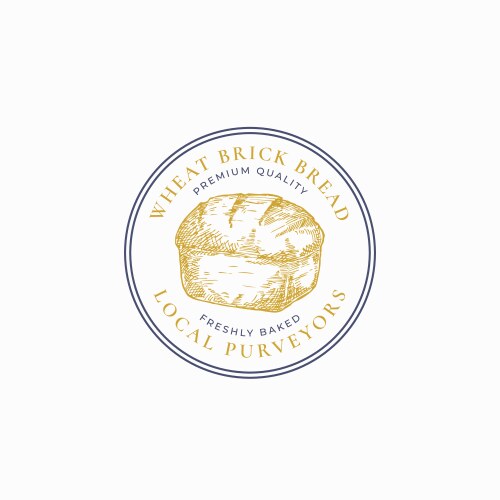 Brewery badge wheat Royalty Free Vector Image - VectorStock