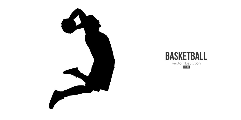 Silhouette of a basketball player and barcode Vector Image