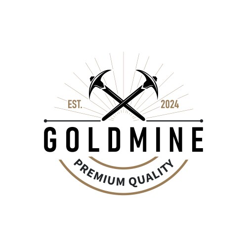 Gold mining logo Vector Images & Graphics for Commercial Use | VectorStock