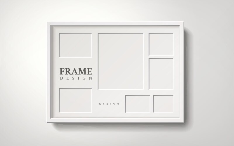 Blank white picture frames Royalty Free Vector Image