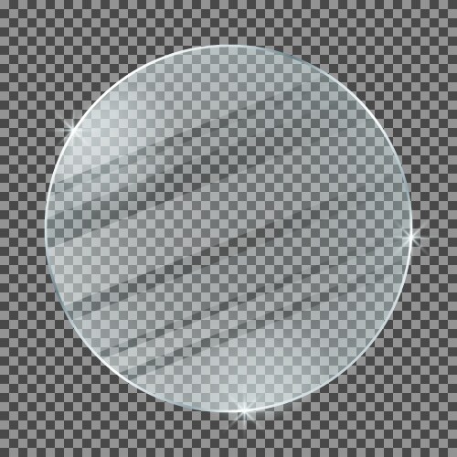 Glass plate isolated on a transparent background Vector Image