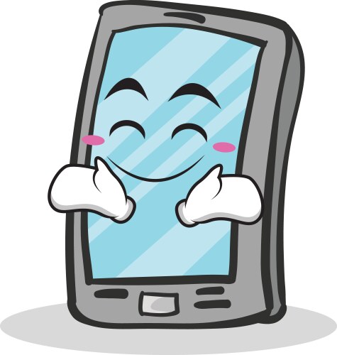 Cartoon smartphone theme 1 Royalty Free Vector Image