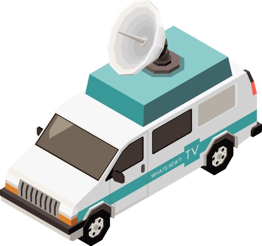 Isometric camper van Royalty Free Vector Image