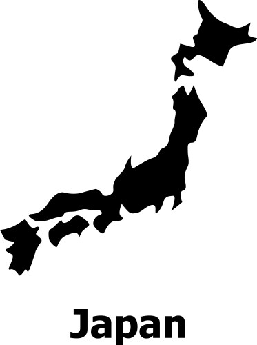 Japan map icon Royalty Free Vector Image - VectorStock