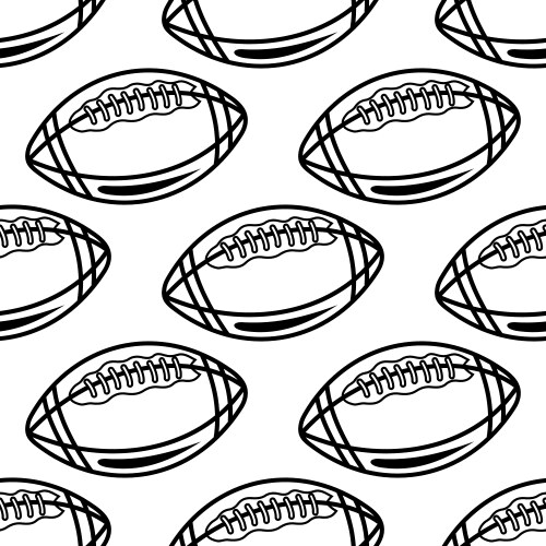 Rugby ball seamless background pattern Royalty Free Vector