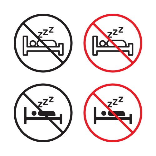 No all terrain vehicle sign icon set atv use Vector Image