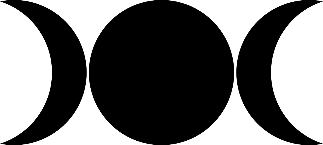 Simbol triple goddess religious sign moon phases Vector Image