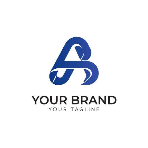 Creative and elegant letter ab logo design Vector Image