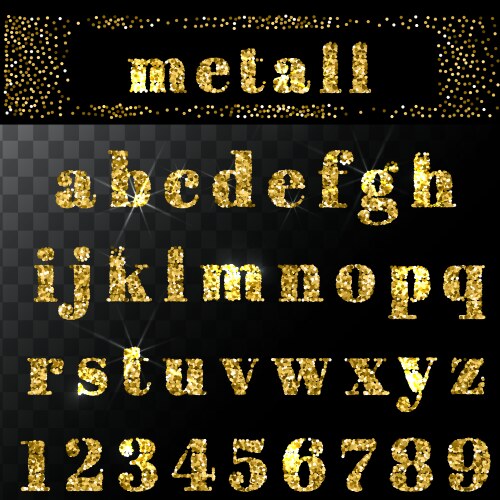 Gold Letters Set Vector Images (over 22,000)