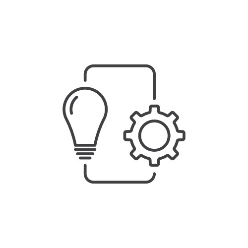 Implementation icon set on white background Vector Image