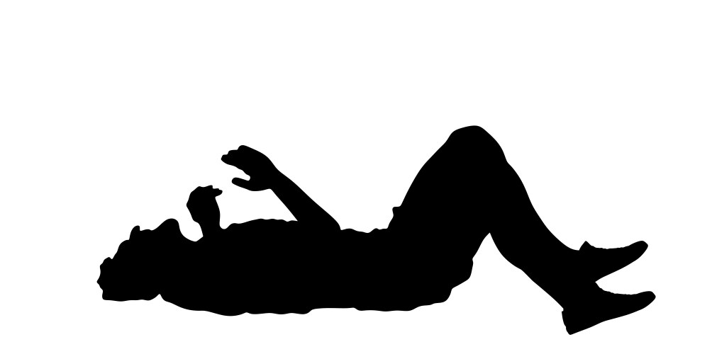 Silhouettes Man Lying Down Vector Images (73)