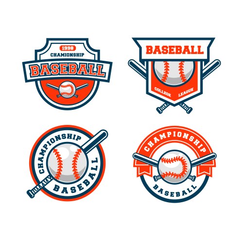 Baseball logo design Royalty Free Vector Image