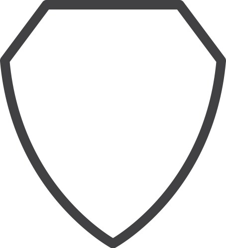 Blank shield icon Royalty Free Vector Image - VectorStock