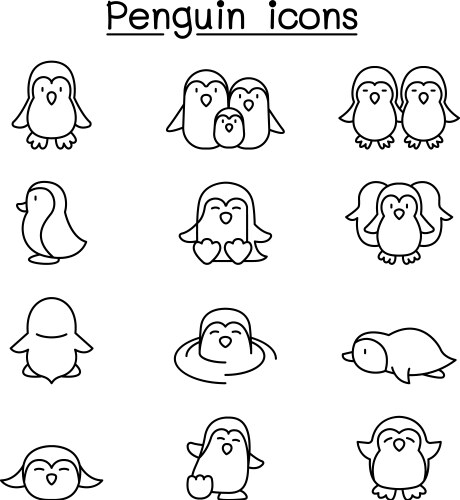 Penguin Side View Vector Images (78)
