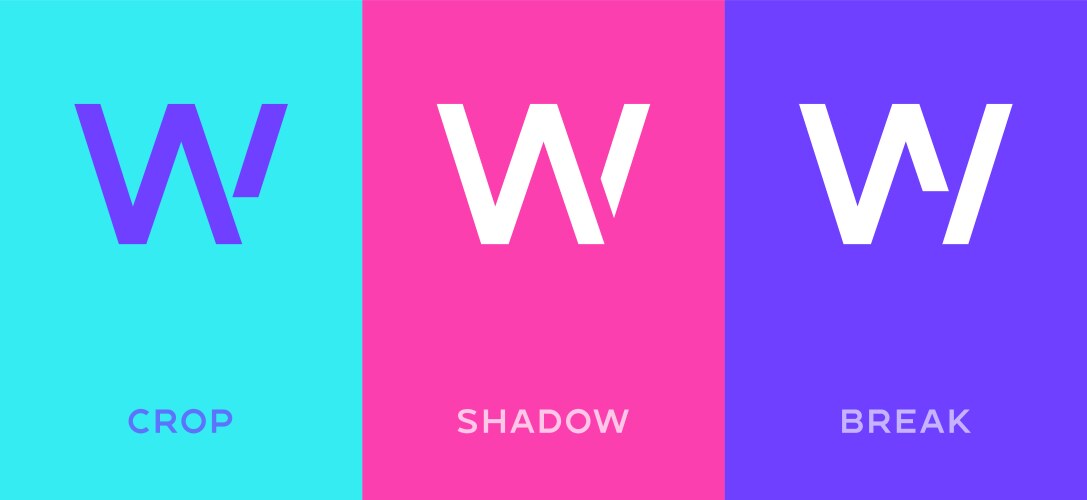 Football logo on letter w concept with moving Vector Image