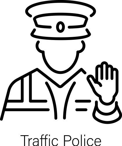 Traffic police Royalty Free Vector Image - VectorStock